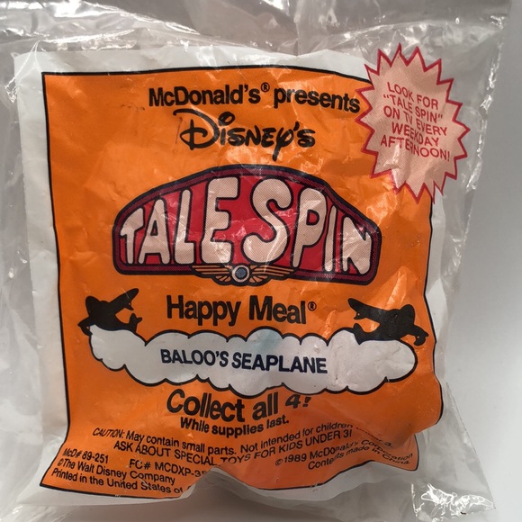 McDonald's | Toys | Vintage 989 Talespin Baloos Seaplane Mcdonalds ...